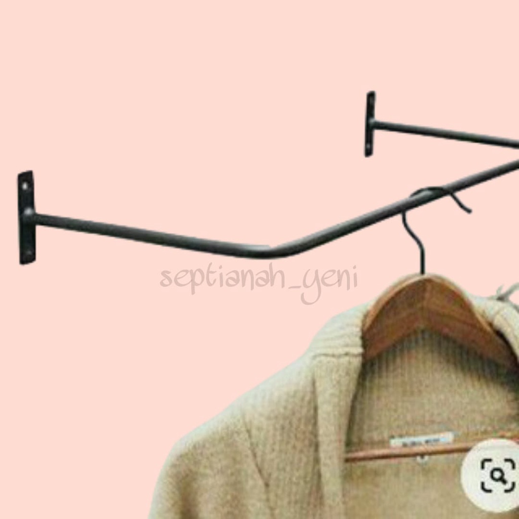 Jual Rak Gantungan Dinding Untuk Castok Baju Handuk Besi Minimalis ...
