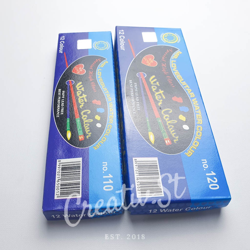 Jual Mr. Love Guitar Cat Air No 110 / 120 Set Paint Lukis Watercolor ...
