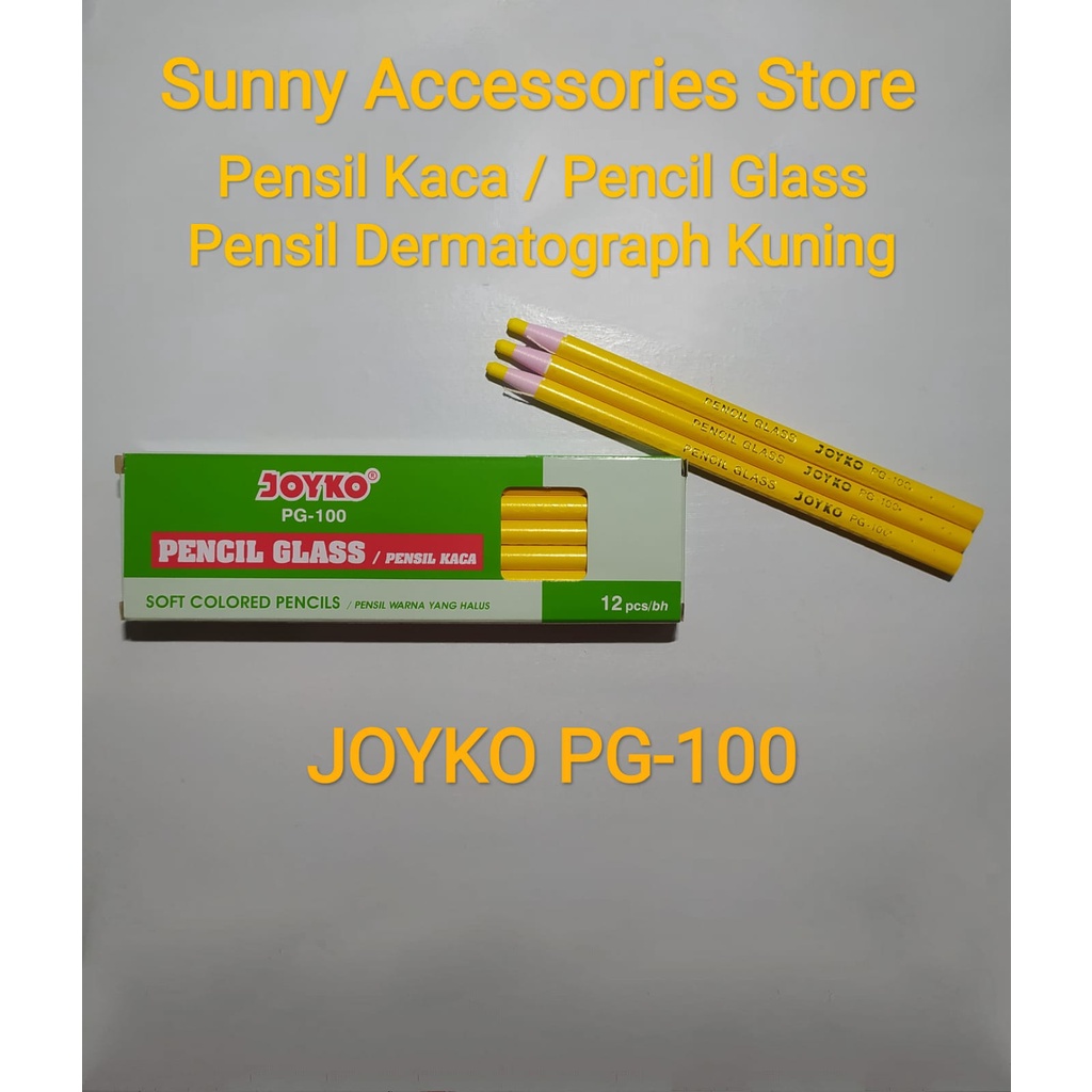 Jual Pensil Kaca / Pencil Glass - Pensil Dermatograph Kuning JOYKO PG ...