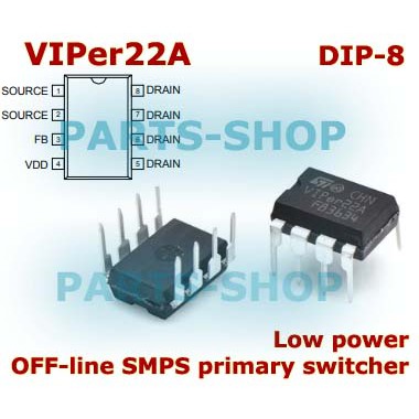 Jual VIPer22A VIPer22 SMPS Primary Switcher vip22a Replace AP8022 dip-8 | Shopee Indonesia