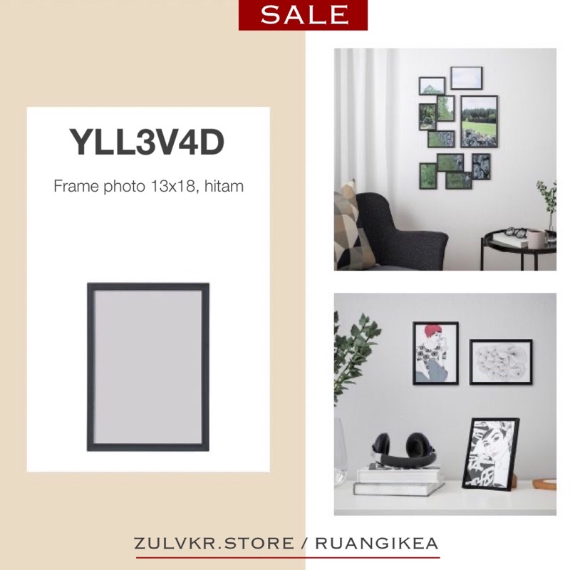 Jual Frame bingkai Foto Dinding/Standing 13x18cm (5R) IKEA YLLEVAD ...
