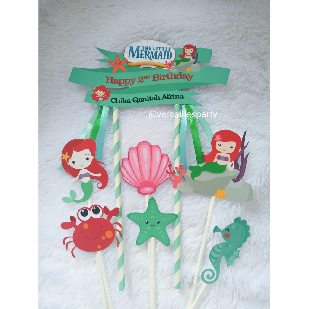 Jual Cake Topper Mermaid / Topper Duyung / Hiasan Kue Mermaid Duyung ...