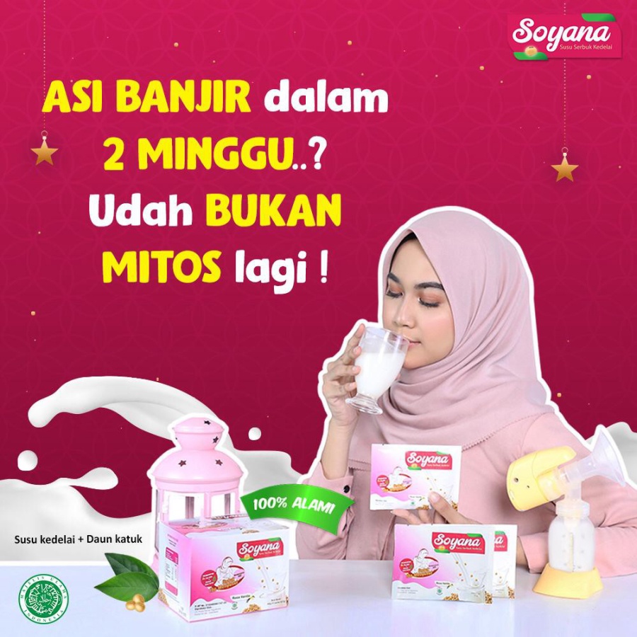Jual Susu Soya SOYANA SASHET Pelancar ASI ASI BOOSTER Protein Kedelai terbaik untuk Ibu dan Bayi ...