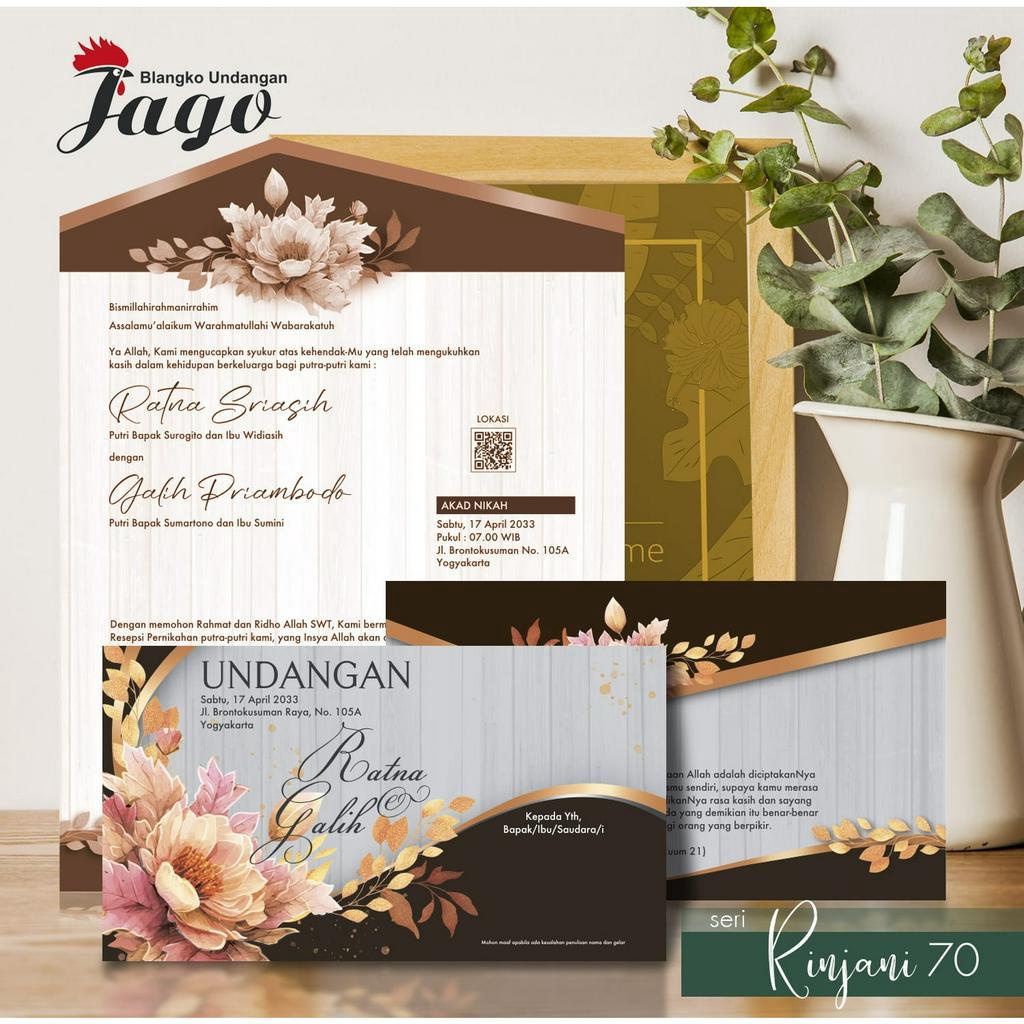 Jual Blangko Kartu Undangan Pernikahan Jago 70 Harga Murah | Blangko ...