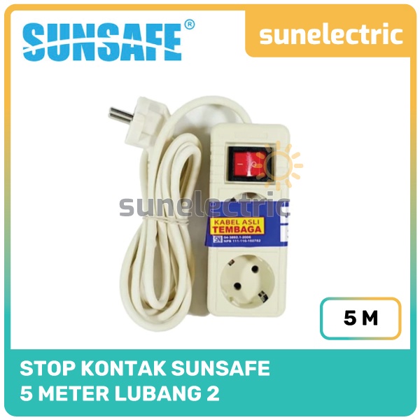 Jual Sunsafe Stop Kontak Kabel Roll + Kabel 2 / 3 / 4 / 5 Lubang 1.5 ...