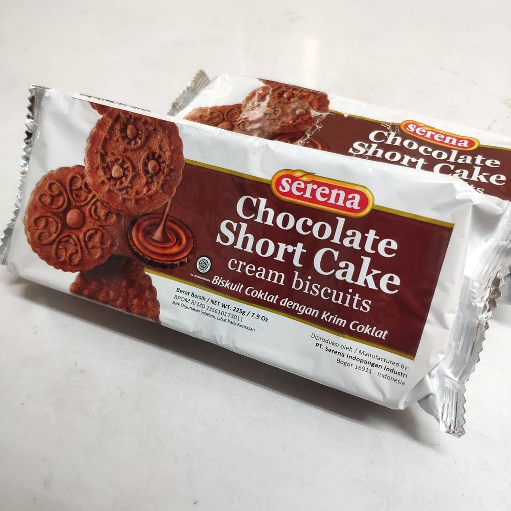 Jual SERENA Chocolate Short Cake cream biscuit 225g | Shopee Indonesia