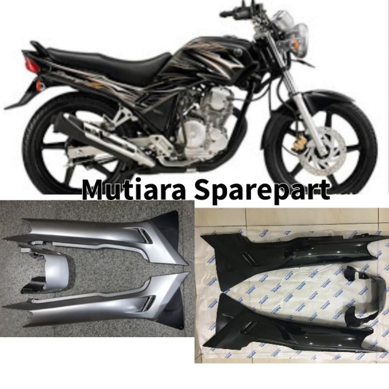 Jual Cover Body Belakang Scorpio Z Hitam Silver Sepasang Kiri kanan ...
