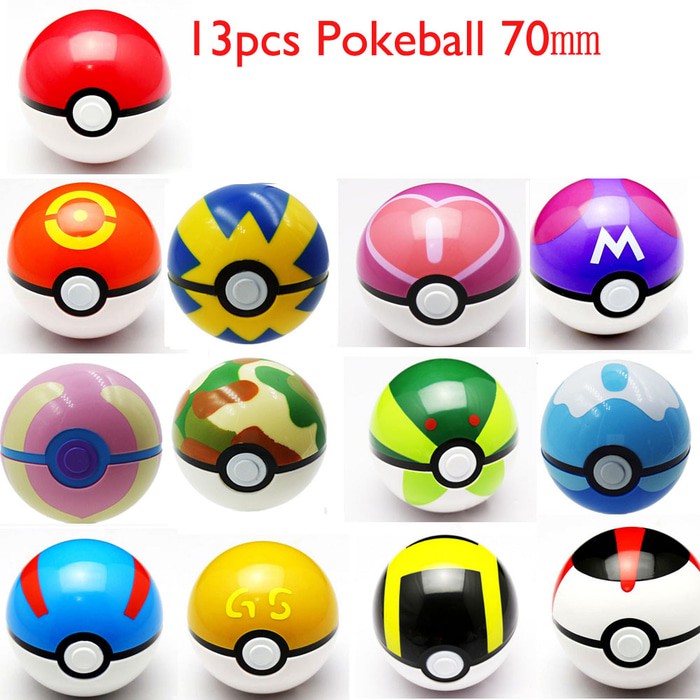Jual Pokeball Figure 13 Piece Great Ball Ultra Ball Love Ball Master ...