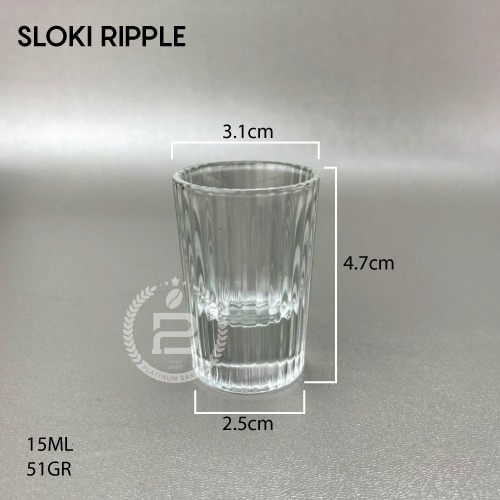 Jual Sloki Glass Gelas Kaca Kecil One Shot Glass Minum Vodka Soju ...