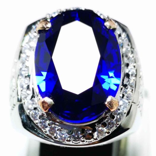 Jual Batu king safir royal blue ring perak bangkok 926 siap pakai ...