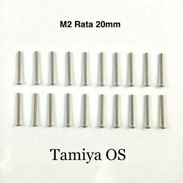 Jual Rep Tamiya Screw M2 / Baut Rata 20mm - 20 pcs (NS626) - Baut ...