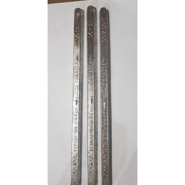 Jual TIMAH PATRI BATANGAN 50 X50/ TIMAH BATANGAN PUTIH/ TIMAH BATANG ...