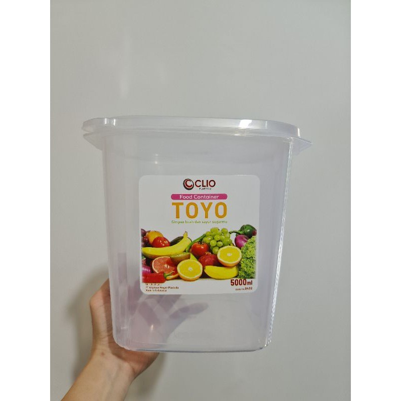Jual Toples 5 Liter Food Container box - Makanan kerupuk plastik - TOYO ...