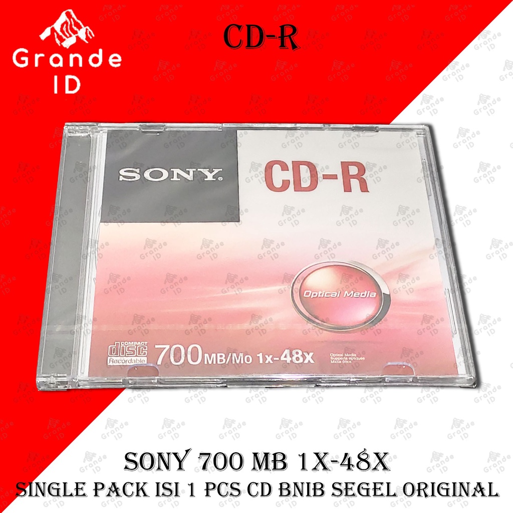 Jual CD-R SONY SINGLE PACK 700 MB 1X-48X CD KOSONG CD BLANK | Shopee Indonesia
