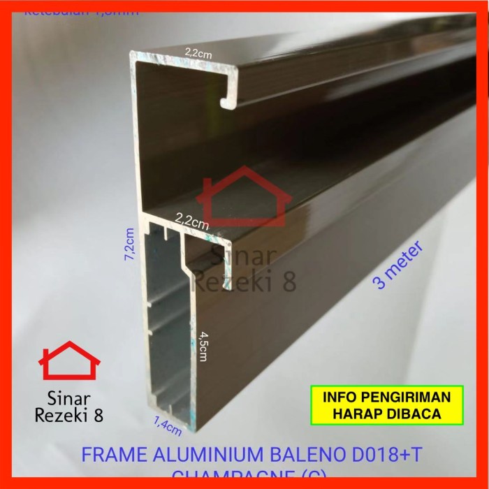 Jual Frame Aluminium Profil SS Handle Kaca Lemari Bingkai Kitchen ...