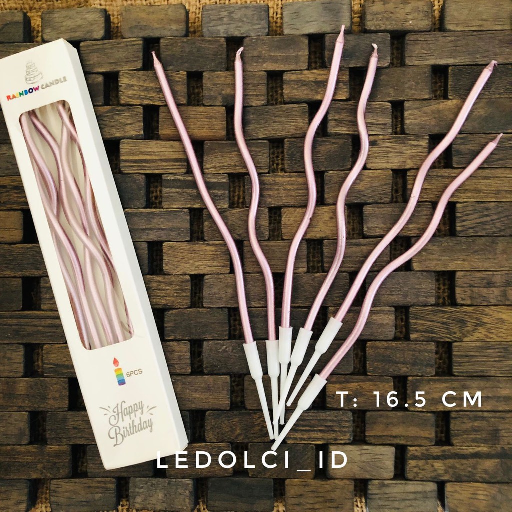 Jual Lilin Ultah Ulang Tahun Birthday Candle Wavy Spiral Bagus Premium ...