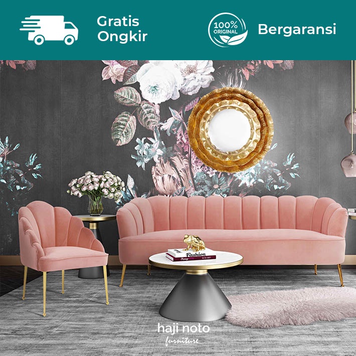 Daisy petite blush velvet sofa store