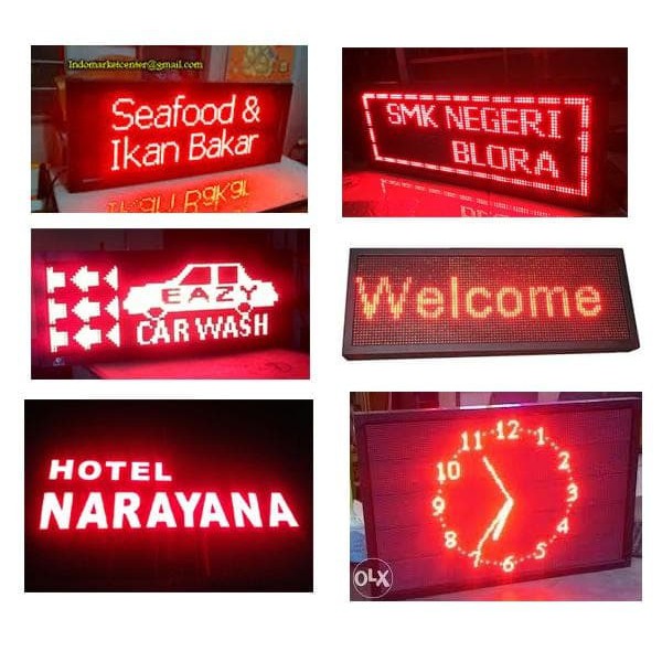 Jual LED RunningText 100X20 / Running Text / MovingSign Red Promo ...