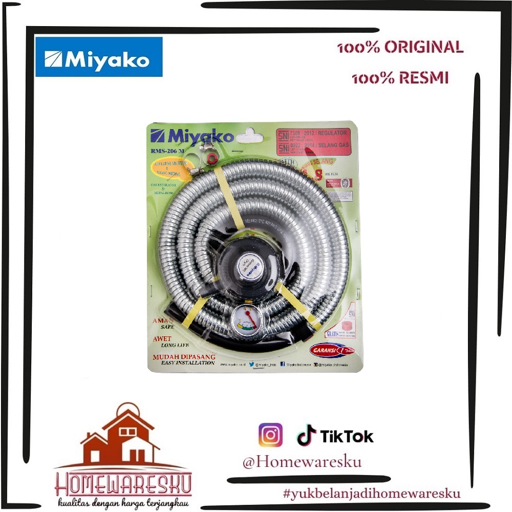 Jual Miyako Regulator dan Selang - RMS-206M - RMS206M - Abu2 | Shopee ...