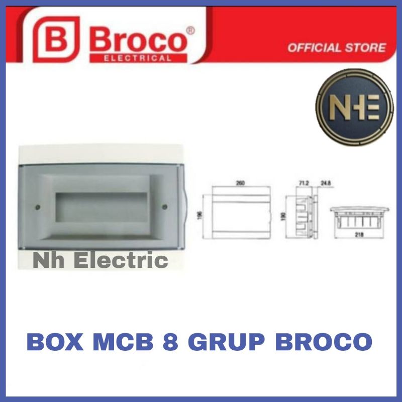 Jual Box Mcb 8 Group 17108-55 Inbow White Broco - Box Mcb Isi 8 Grup ...