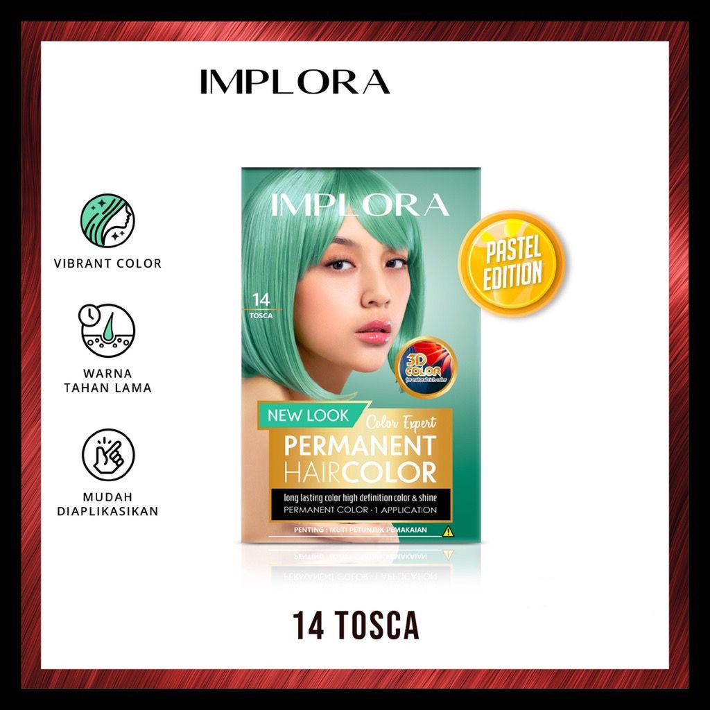 Jual [BPOM] IMPLORA NEW PERMANENT HAIR COLOR / SEMIR RAMBUT IMPLORA ...