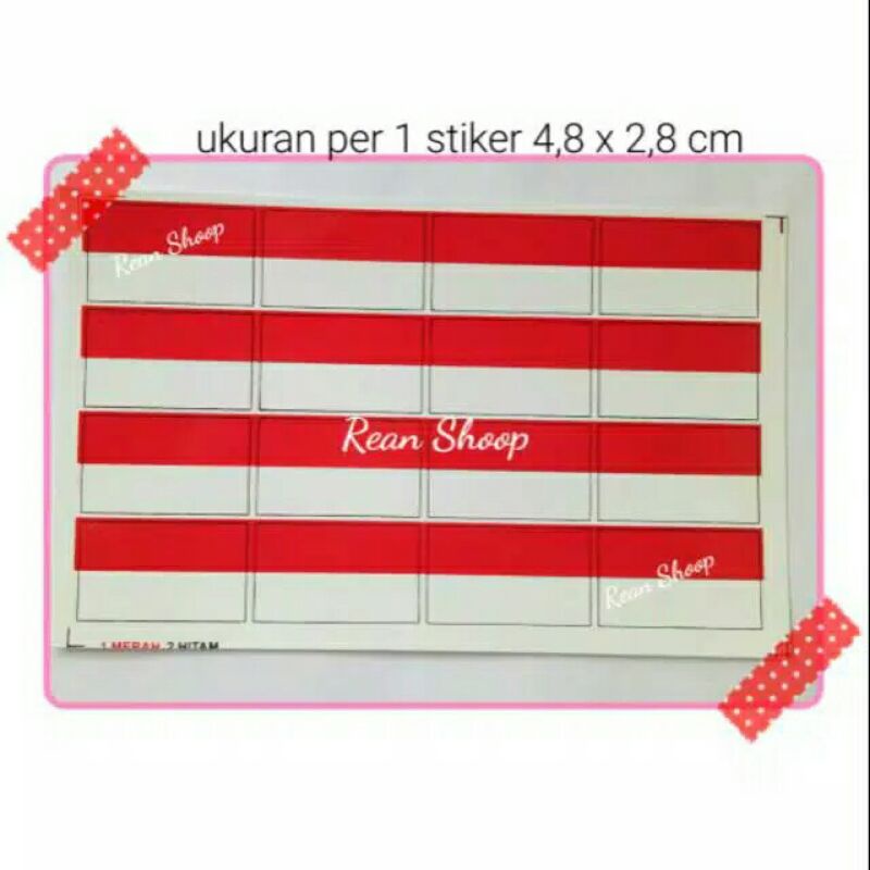 Jual stiker sticker tempelan bendera merah putih bendera indonesia ...
