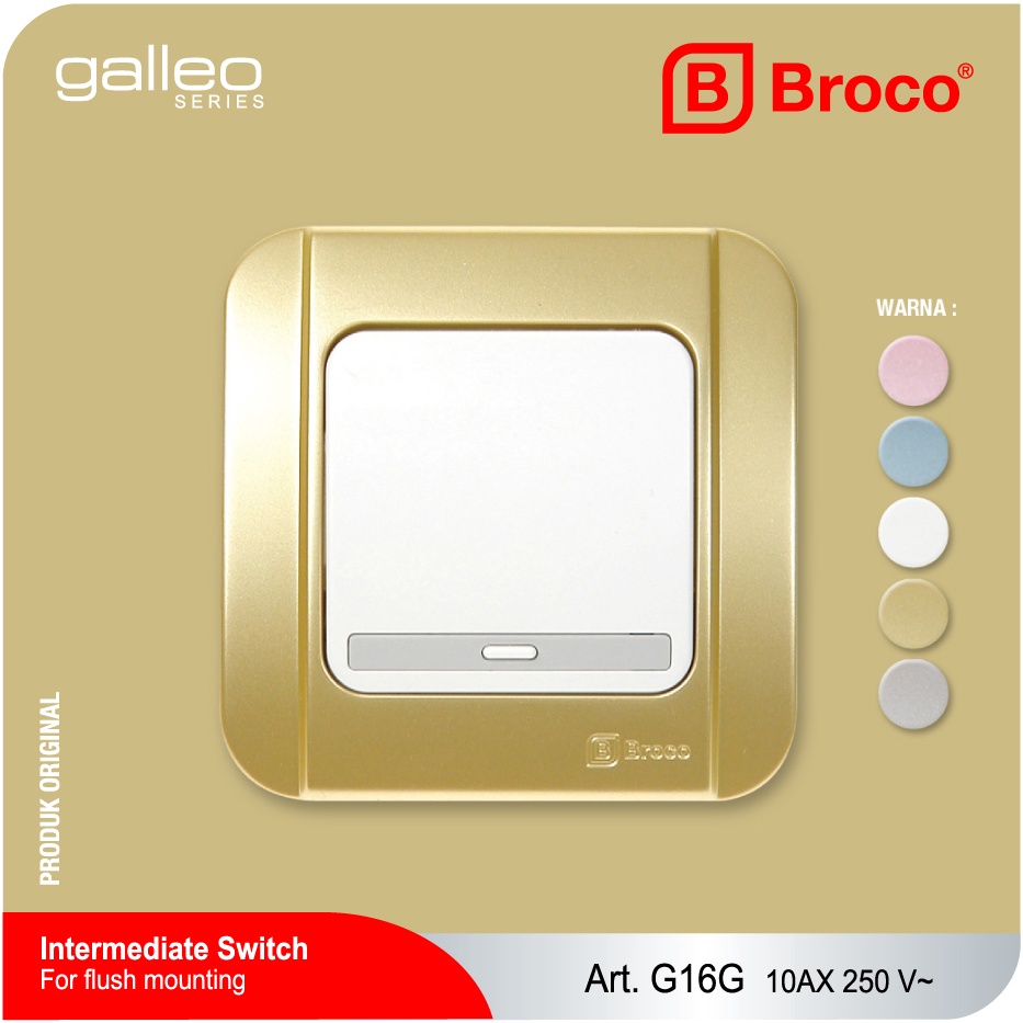 Jual Broco Electrical Galleo G16G Saklar Engkel Hotel | Shopee Indonesia