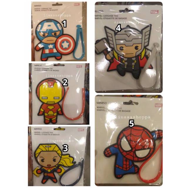 Jual Luggage Tag Miniso - Marvel Luggage Tag | Shopee Indonesia