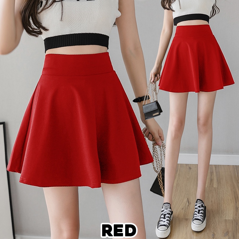 Jual KARAKOREA 806 Bubble Flare Skirt (With Inner Pants) /Scuba Premium ...