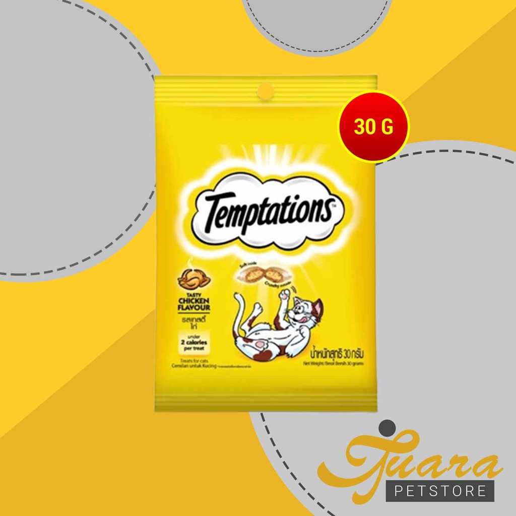 Jual Temptation bites Snack Cemilan Kucing 30 gram All Varian - CHICKEN ...