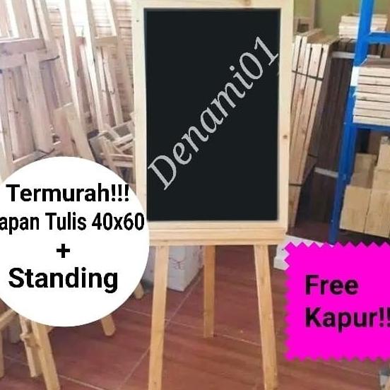Jual PAPAN TULIS KAPUR + STANDING TRIPOT PAPAN MENU CAFE PAPAN BOARD ...