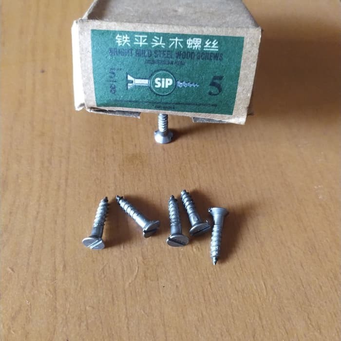 Jual Paku Sekrup SIP Kayu Skrup Ulir Ukuran 5/8 inch (50pcs) | Shopee ...