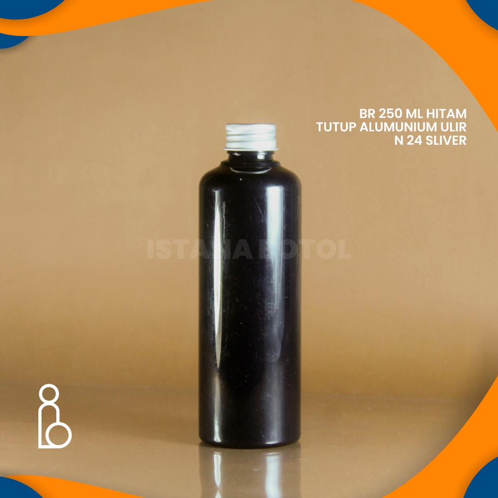 Jual BOTOL PET 250 ML TUTUP ALUMUNIUM ULIR SILVER / BOTOL PLASTIK 250 ML TEBAL | Shopee Indonesia