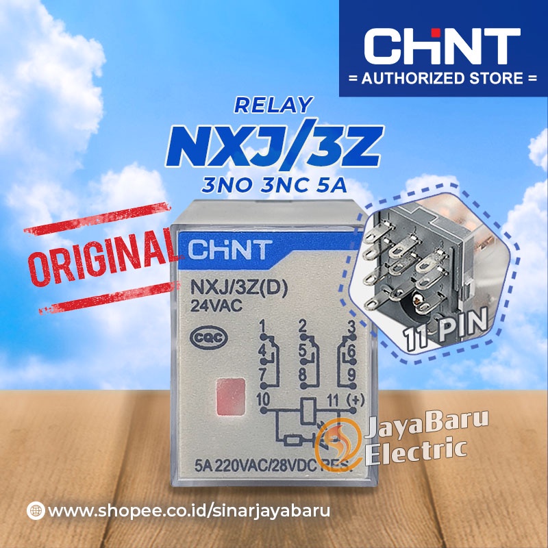 Jual Relay CHINT NXJ 3Z 3Z1 NXJ-3Z NXJ-3Z1 11 pin 11 kaki 24V 36V 48V 220V | Shopee Indonesia