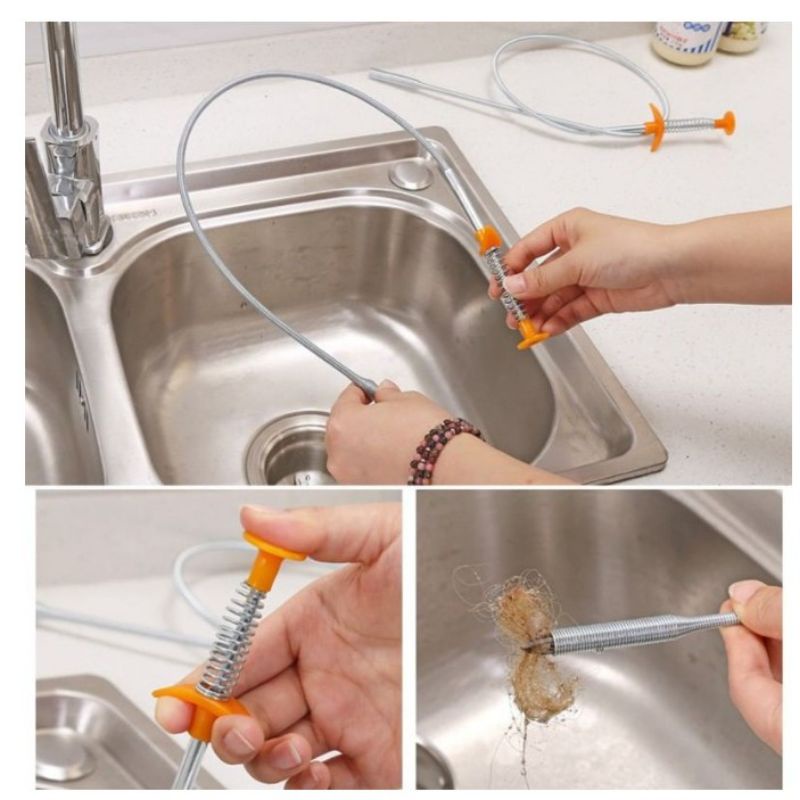 Jual Alat Pembersih Saluran Pipa Air / Kawat Pembersih Saluran Pipa Westafel Anti Mampet ...