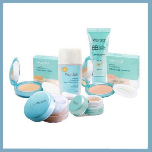 Jual Wardah Everyday Luminous Series | Face Powder | Creamy Foundation ...