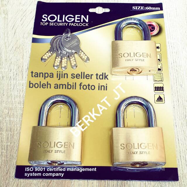 Jual GEMBOK KUNINGAN ASLI 60 MILI/GEMBOK MASTER KEY60 MILI PAKET 3 PCS ...