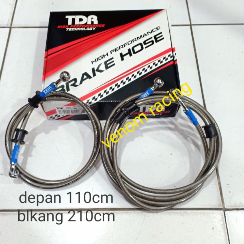 Jual selang rem nmax 155 depan belakang tdr racing non abs/ selang master rem tdr nmax 155 non ...