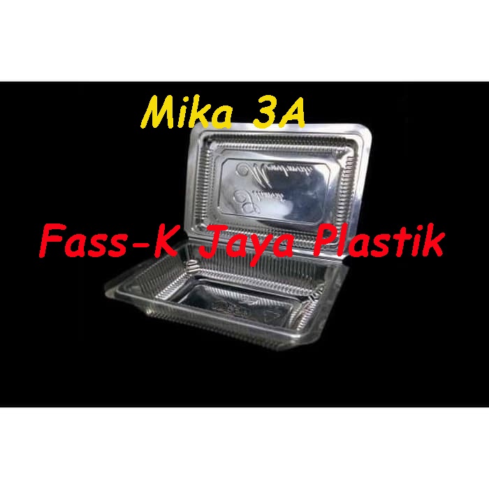 Jual Mika 3a plastik kue @ 100pcs / mika box jajanan pasar / mika bolu / cup Nasi 3A / wadah ...