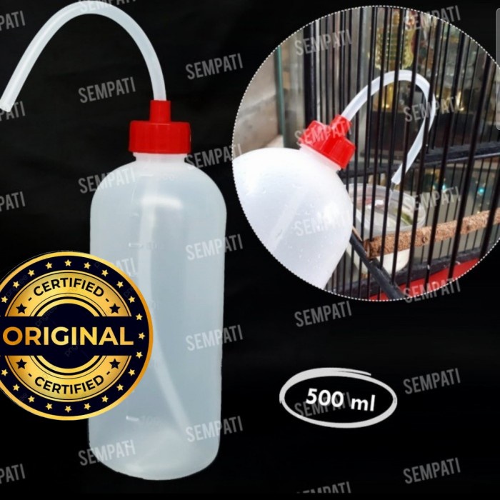 Jual BOTOL SELANG PLASTIK WADAH AIR MINUM BURUNG 400 -800ML | Shopee ...