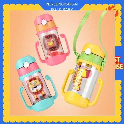 Jual Botol Air Minum Sedotan Anak Tali 400ml Gambar motif Animal Childrens Pot MURAH | Shopee ...