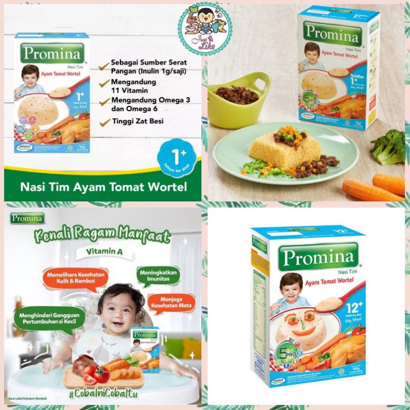 Jual PROMINA Nasi Tim Ayam Tomat Wortel 100gr. | Shopee Indonesia