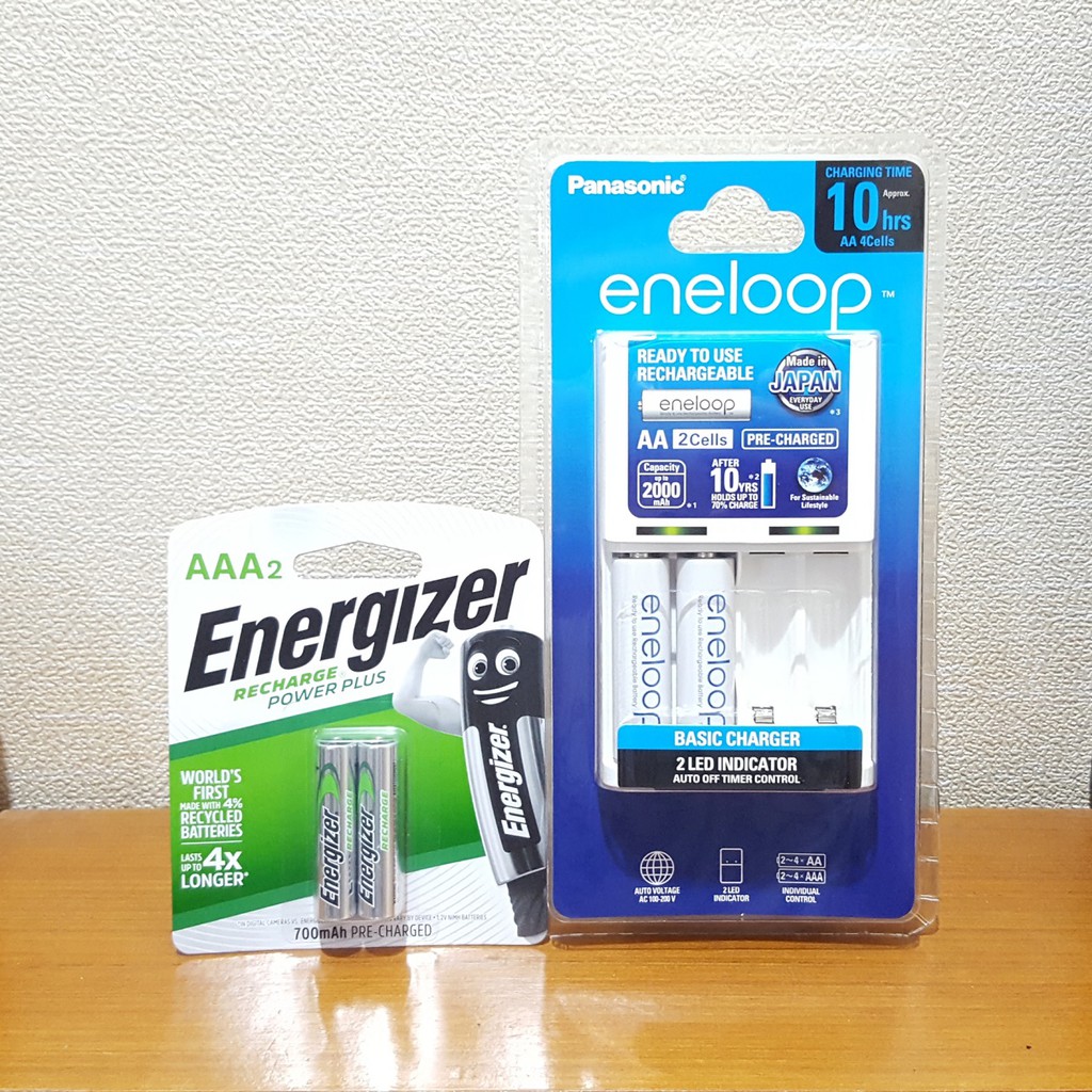 Jual Panasonic Eneloop Basic Charger + 2bh Eneloop AA 2000mAh + 2Bh ...