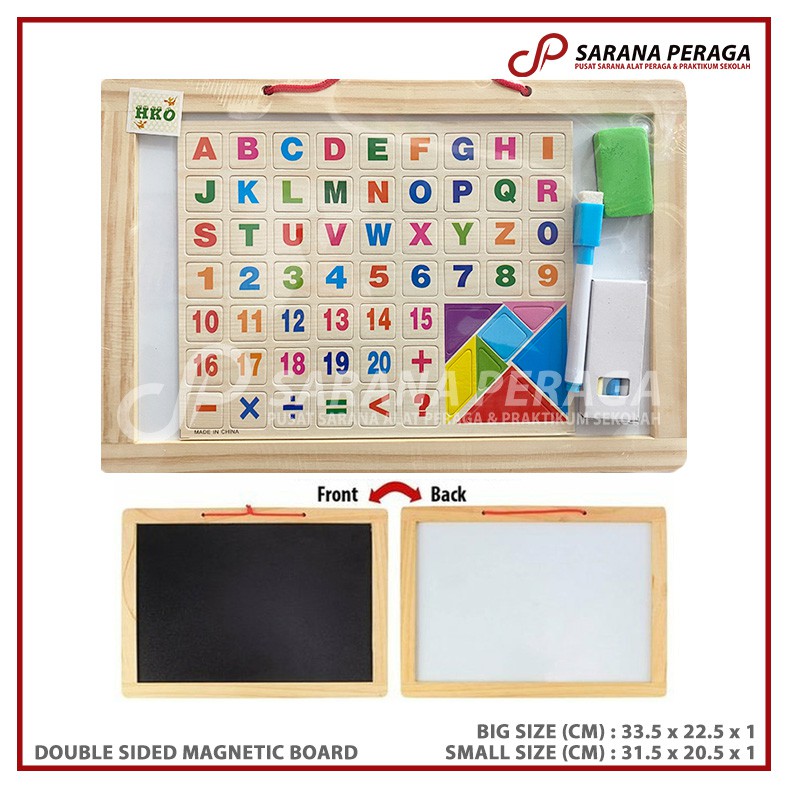 Jual SaranaPeraga - Papan Tulis 2 Sisi / Double Side Magnetic Alphabet ...