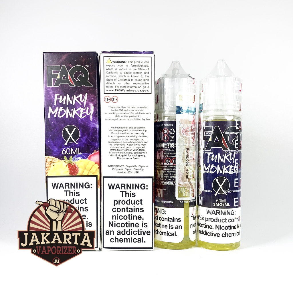 Jual [X] X FAQ FUNKY MONKEY X 60ML 3MG 6MG BY EJM EJUICEMURAH LIQUID ...