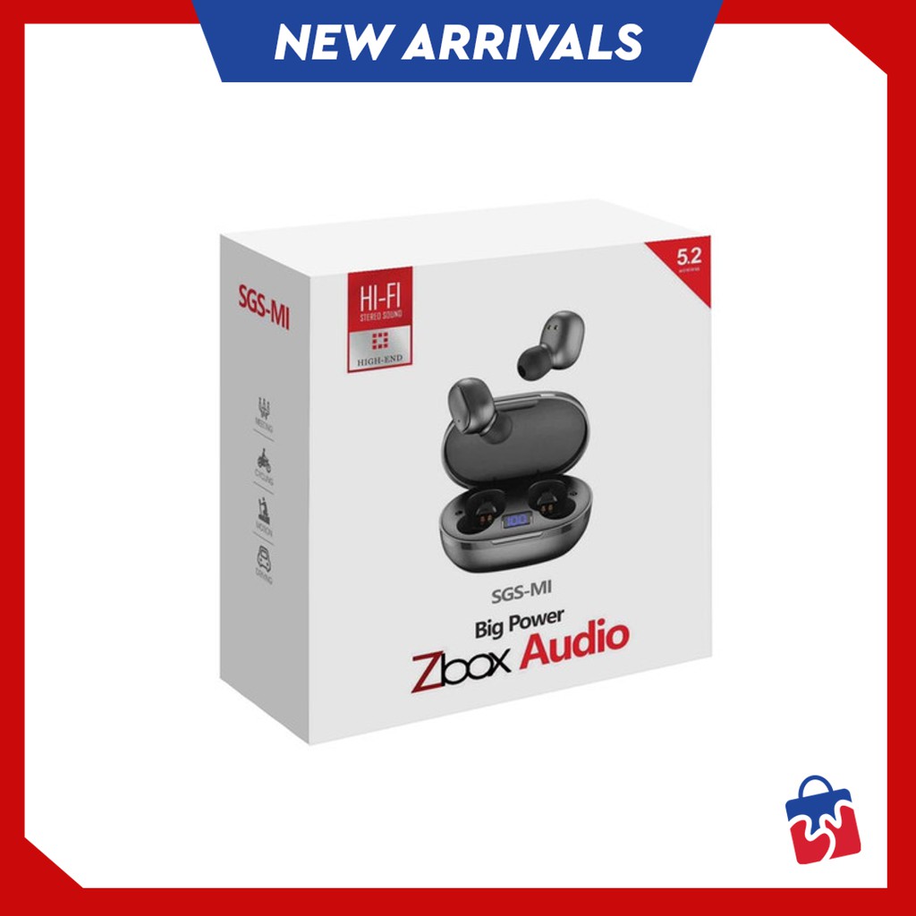 Jual Headset Bluetooth ZBOX TWS SGS-MI Hi-Fi Stereo Sound | Shopee ...