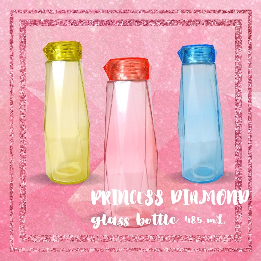 Jual Princess Diamond Bottle 485 mL | Glass Bottle | Botol Minum Kaca ...