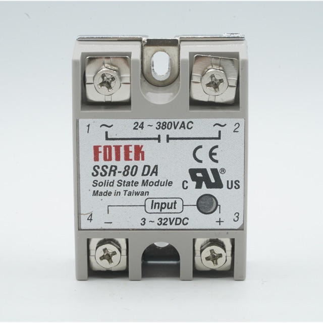 Jual FOTEK SSR-80DA SSR80DA 80A Single Phase Solid State Relay - DC Controlled AC 3-32VDC 24 ...
