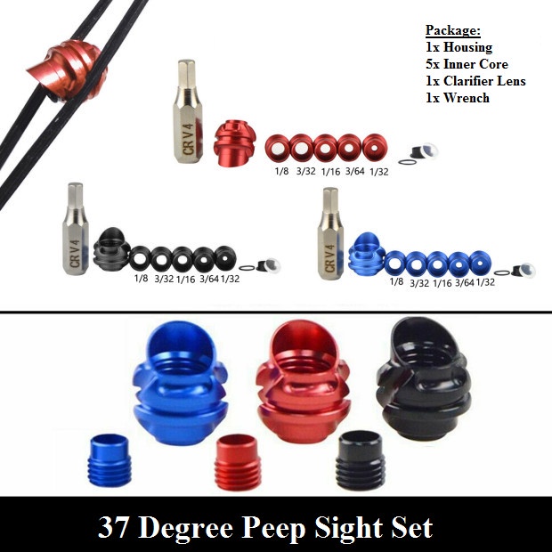 Jual 37 Degree Peep Sight Set with Clarifier Lens for Compound Bow ...