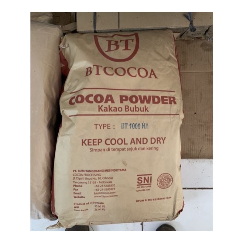 Jual COKLAT BT COCOA POWDER JAVA 1000HA BUBUK COKLAT 25kg | Shopee ...